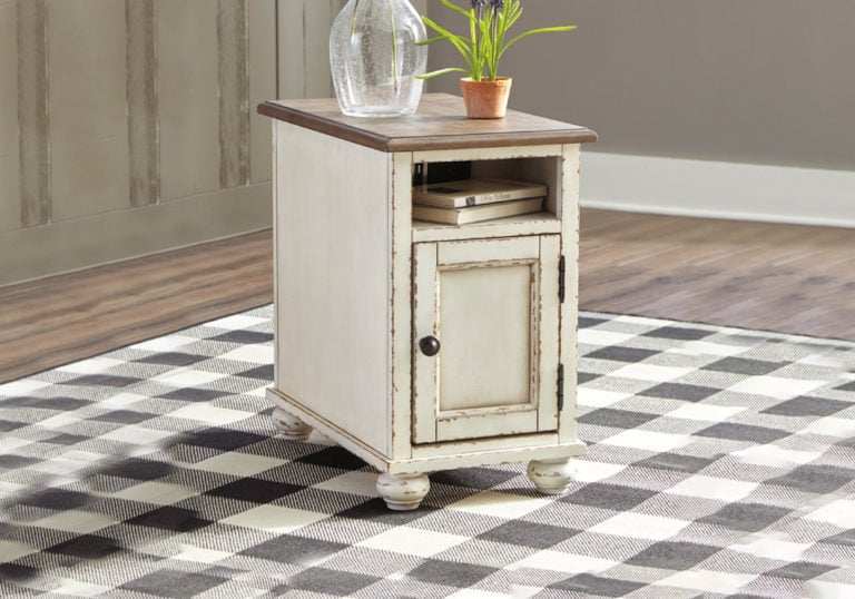 Realyn Chipped White Dining Room Server | Louisville Overstock Warehouse
